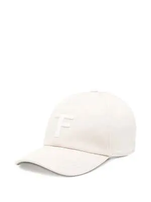 TOM FORD Logo Canvas Baseball Cap Beige
