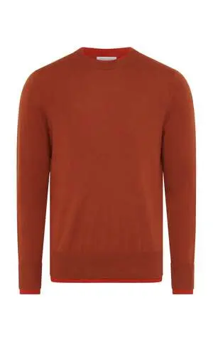 Gabriela Hearst Wells Reversible Cashmere Silk Knit Sweater - Rust/antilope Orange