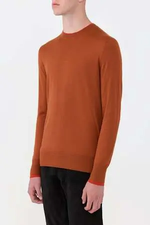 Gabriela Hearst Wells Reversible Cashmere Silk Knit Sweater - Rust/antilope Orange