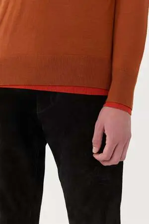 Gabriela Hearst Wells Reversible Cashmere Silk Knit Sweater - Rust/antilope Orange