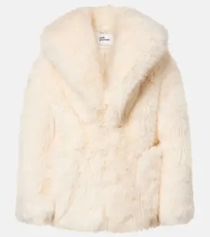 SELF-PORTRAIT Faux Fur Jacket - White