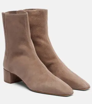 AQUAZZURA Saint Honoré Suede Ankle Boots - Beige