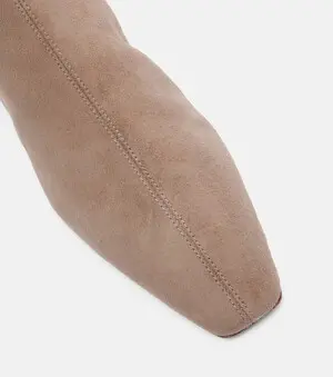 AQUAZZURA Saint Honoré Suede Ankle Boots - Beige