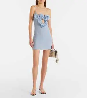 Magda Butrym Ruffled Crêpe Minidress - Blue