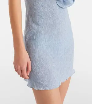 Magda Butrym Ruffled Crêpe Minidress - Blue