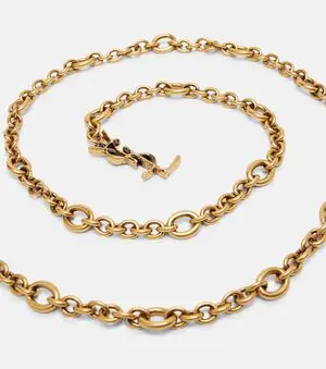 Saint Laurent Cassandre Chain Belt - Gold