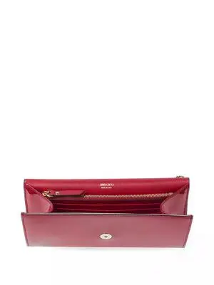 JIMMY CHOO Emmie Logo-debossed Clutch - Red