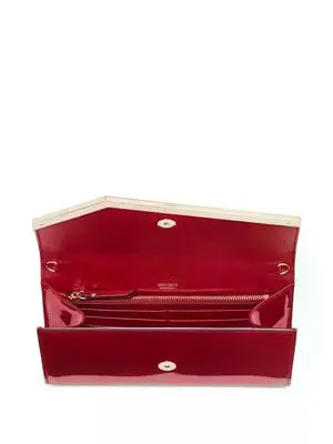 JIMMY CHOO Emmie Logo-debossed Clutch - Red