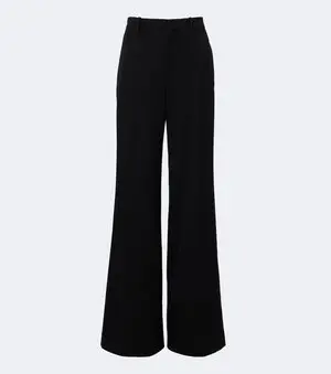Chloé Virgin Wool Wide-leg Trousers - Black