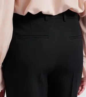 Chloé Virgin Wool Wide-leg Pants - Black