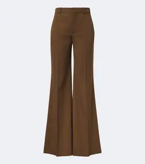 Chloé Virgin Wool Wide-leg Trousers - Brown
