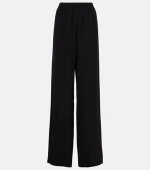 Valentino Garavani Cady Couture Wide-leg Pants - Black