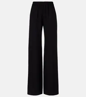 Valentino Garavani Cady Couture Wide-leg Silk Pants - Black