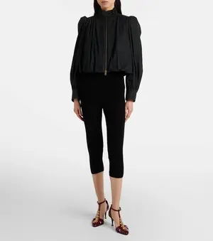 Chloé Gathered Cotton Canvas Jacket
