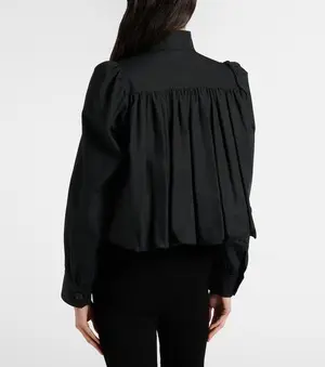 Chloé Gathered Cotton Canvas Jacket