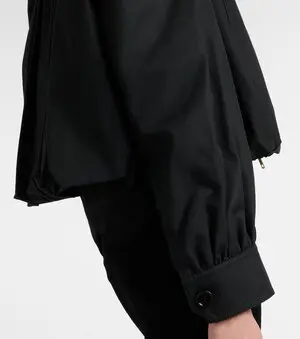 Chloé Gathered Cotton Canvas Jacket
