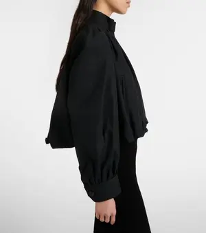 Chloé Gathered Cotton Canvas Jacket