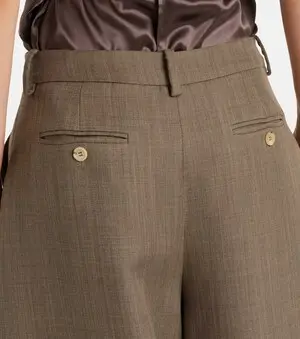 Magda Butrym Wool Barrel-leg Pants - Beige
