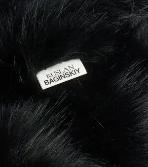 Ruslan Baginskiy Cotton-trimmed Aviator Hat - Black