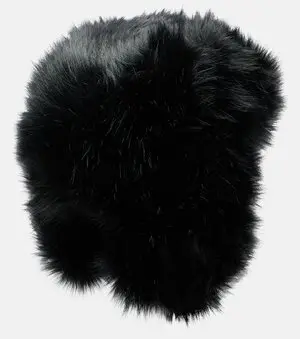 Ruslan Baginskiy Cotton-trimmed Aviator Hat - Black