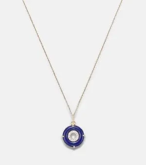 Mateo 14kt Yellow Gold Pendant Necklace With Lapis Lazuli And Diamonds