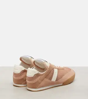 Chloé Kick Suede And Leather Sneakers - Pink
