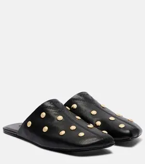 Chloé Rita Studded Leather Mules - Black