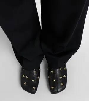 Chloé Rita Studded Leather Mules - Black