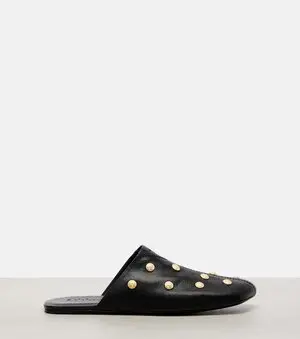 Chloé Rita Studded Leather Mules - Black
