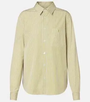 Saint Laurent Striped Cotton Shirt - Green