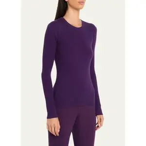 Michael Kors Hutton Ribbed Cashmere Pullover - Amethyst