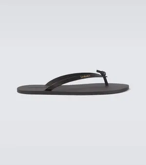 Saint Laurent Leather Thong Sandals