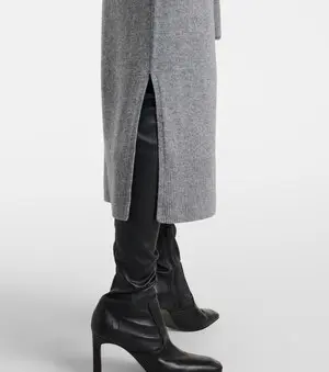 Veronica Beard Salomez Wool And Cashmere Wrap Midi Dress
