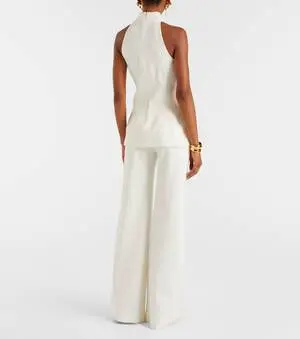 Veronica Beard Kalinda High-rise Wide-leg Pants - White