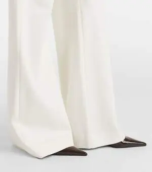 Veronica Beard Kalinda High-rise Wide-leg Pants - White
