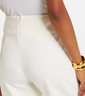 Veronica Beard Kalinda High-rise Wide-leg Pants - White