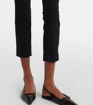 Veronica Beard Scuba Cropped Slim Pants - Black