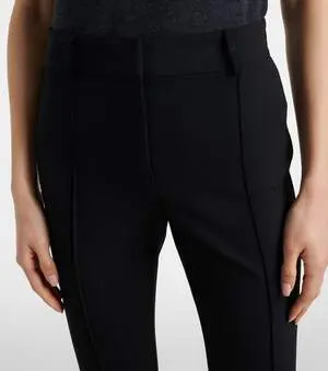 Veronica Beard Hibiscus High-rise Flared Trousers