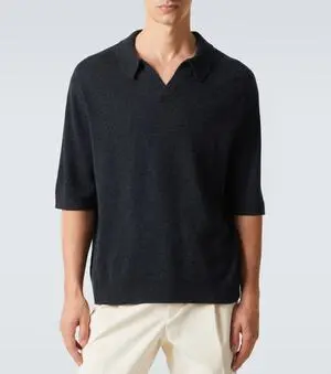 Le Kasha Bale Cashmere Polo Sweater - Blue