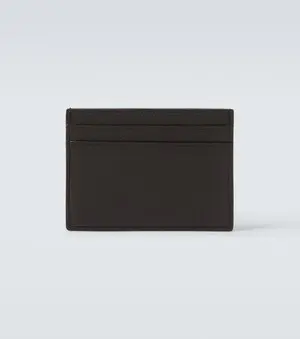 Saint Laurent Cassandre Leather Card Holder - Brown