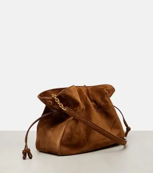 Saint Laurent Jamie Small Suede Shoulder Bag - Brown