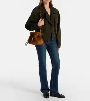 Saint Laurent Jamie Small Suede Shoulder Bag - Brown