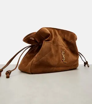 Saint Laurent Jamie Small Suede Shoulder Bag - Brown