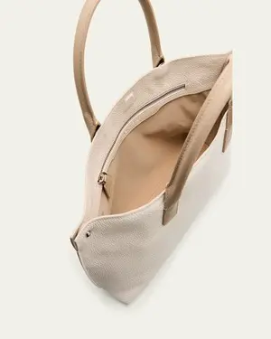 Akris Ai Two-tone Leather Tote
