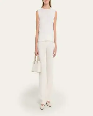Akris Ai Two-tone Leather Tote