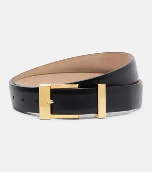 Khaite Manhattan Leather Belt - Black