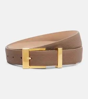 Khaite Manhattan Leather Belt - Brown