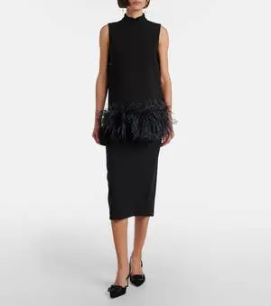 Max Mara Otre Wool Midi Skirt - Black