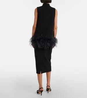 Max Mara Otre Wool Midi Skirt - Black