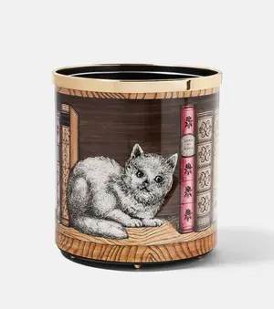 FORNASETTI Gatto Con Libri Container - Multicoloured